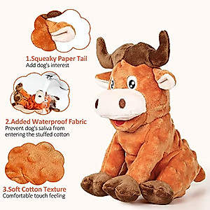 PUHOHUN Squeaky Dog Toys Dog Plush Toy for Large Chewers Dog Toys with Crinkle Paper and Squeaker Tug of War Dog Toys