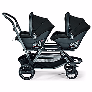 Peg Perego Duette Piroet - Double tandem Stroller - compatible with Primo Viaggio infant car seats - Made in Italy - Atmosphere (Grey)