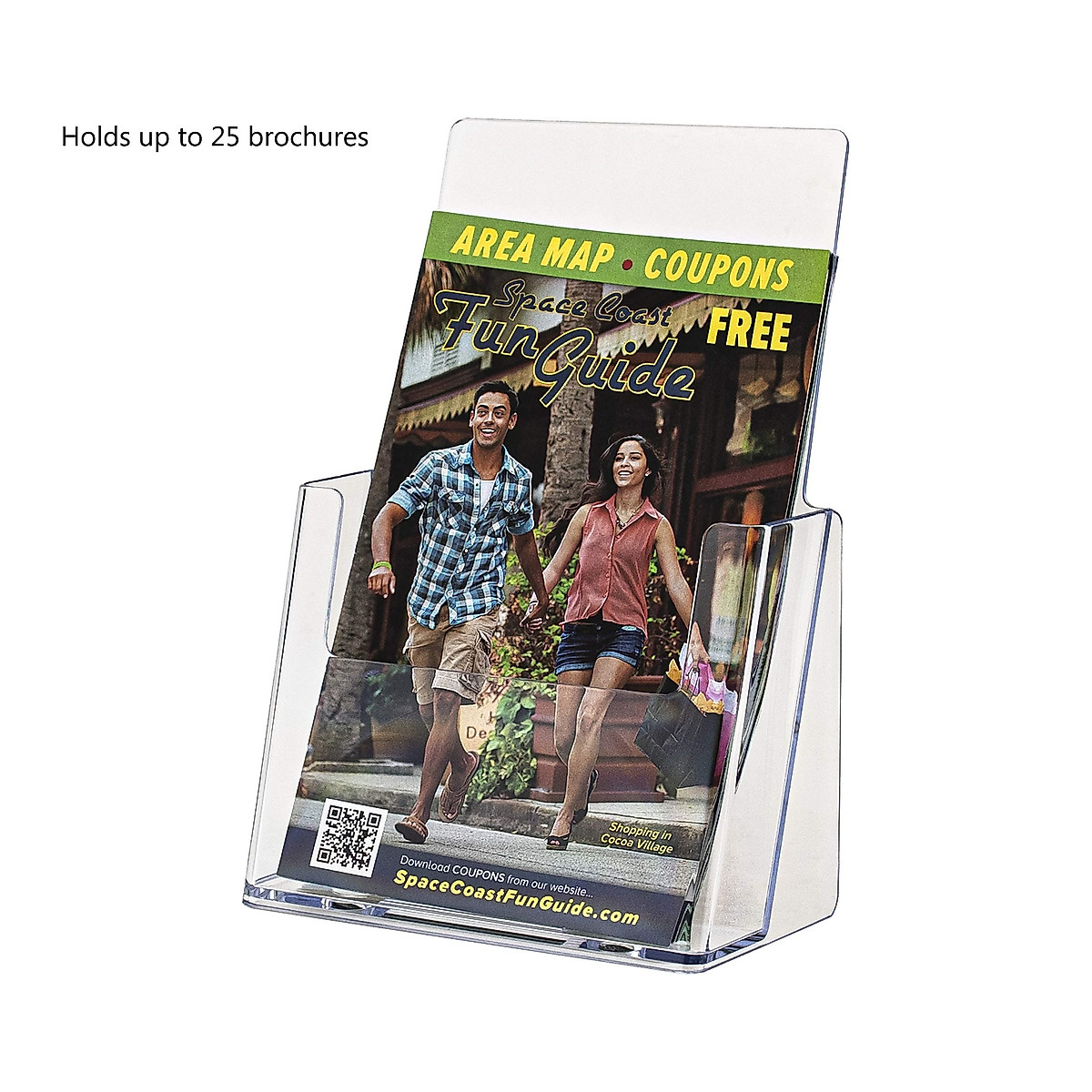 Marketing Holders Brochure Holder for 6" Bifolds Clear Acrylic Countertop Literature Organizer Space Saving Slant Back Booklet Dispenser for Trade Shows Expos and Conventions