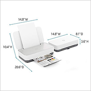 HP Tango Smart Wireless Printer – Mobile Remote Print, Scan, Copy, HP Instant Ink, Works with Alexa(2RY54A),White