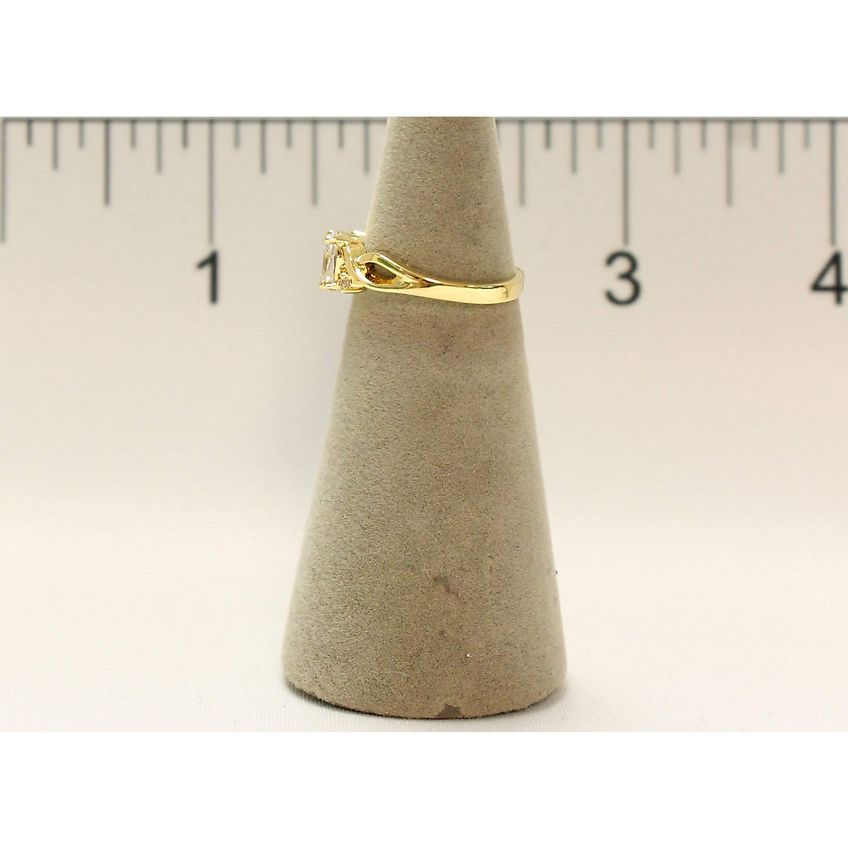 RS Covenant Women's 18 Kt Gold Plated Dress Ring Oval Cut CZ 113 (6)