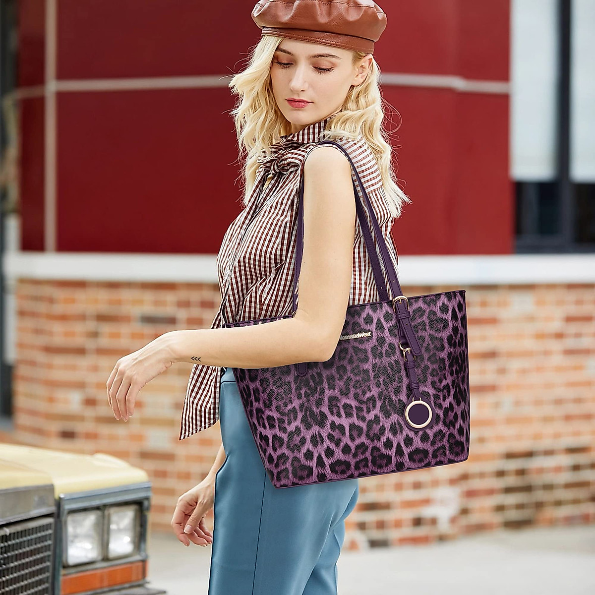 Montana West Purses and Handbags for Women 3pcs Hand Bags Tote Purse and Wallet Set Shoulder Satchel Bag for Women Leopard Print gifts MWC3-G055PP