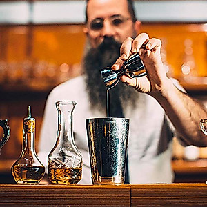 Jigger, Stainless Steel Jigger 2 oz 1 oz, Premium Vintage Double Jigger for Bartending, Cocktail Jigger Mirror Polish Finished for any Home Bar or Professional Craft Bar Setup