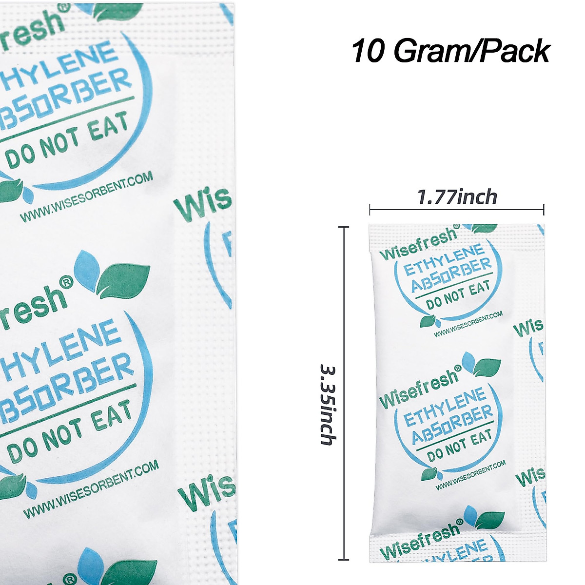 Wisesorb 20PCS 10 Gram Ethylene Gas Absorber Packet, Vegetable & Fruit Fresh Produce Protector, Food Freshness Extender, Fresh Fruit Preserver, Vegetable Saver
