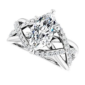 JEWELERYIUM 2 CT Marquise Cut Colorless Moissanite Engagement Ring, Wedding/Bridal Ring Set, Solitaire Halo Style, Solid Sterling Silver Vintage Antique Anniversary Promise Ring Gifts for Her (4)
