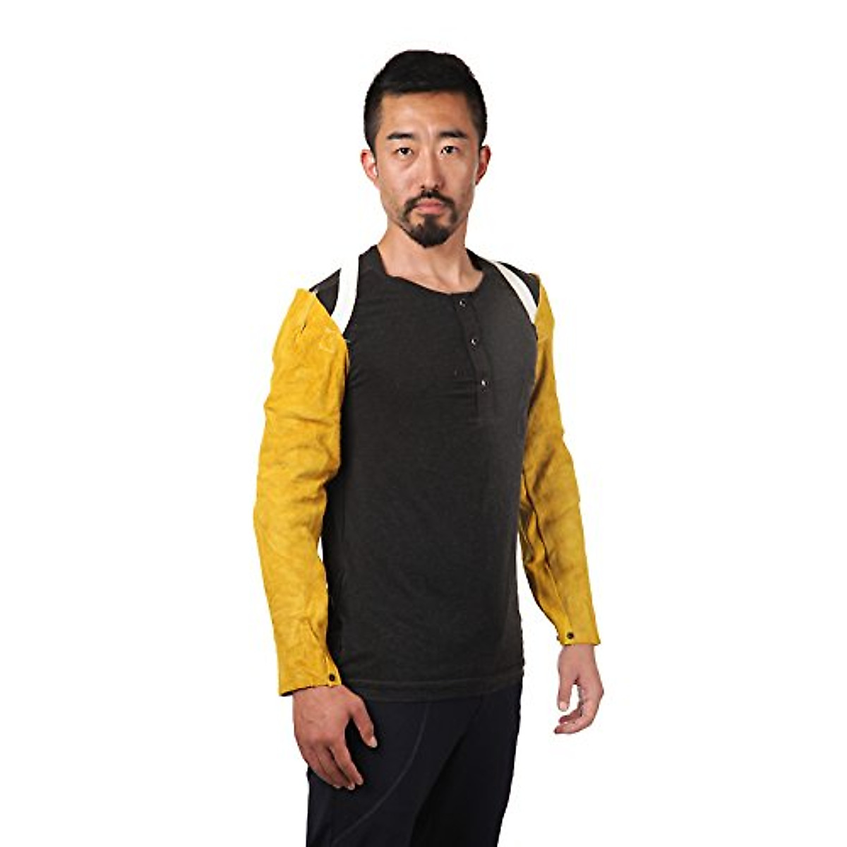 Joyutoy 24" Welders Sleeve Leather, Brown with Shoulder Extension,Heat Resistant (Sleeves 3)