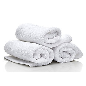 Utopia Towels Bundle Pack of 48-24 Pieces Washcloths, 24 Pieces Kitchen Flour Sack Towels- 100% Ringspun Cotton- Super Soft and Absorbent- Ideal for Kitchen, Gym, spa, Pool, Beach, Camping (White)