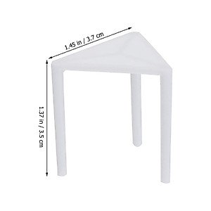 Hemoton Cake Tray 100pcs Plastic Pizza Tabletop Pizza Saver Pizza Box Table Triangle Brackets Pizza Holder White Serving Tray