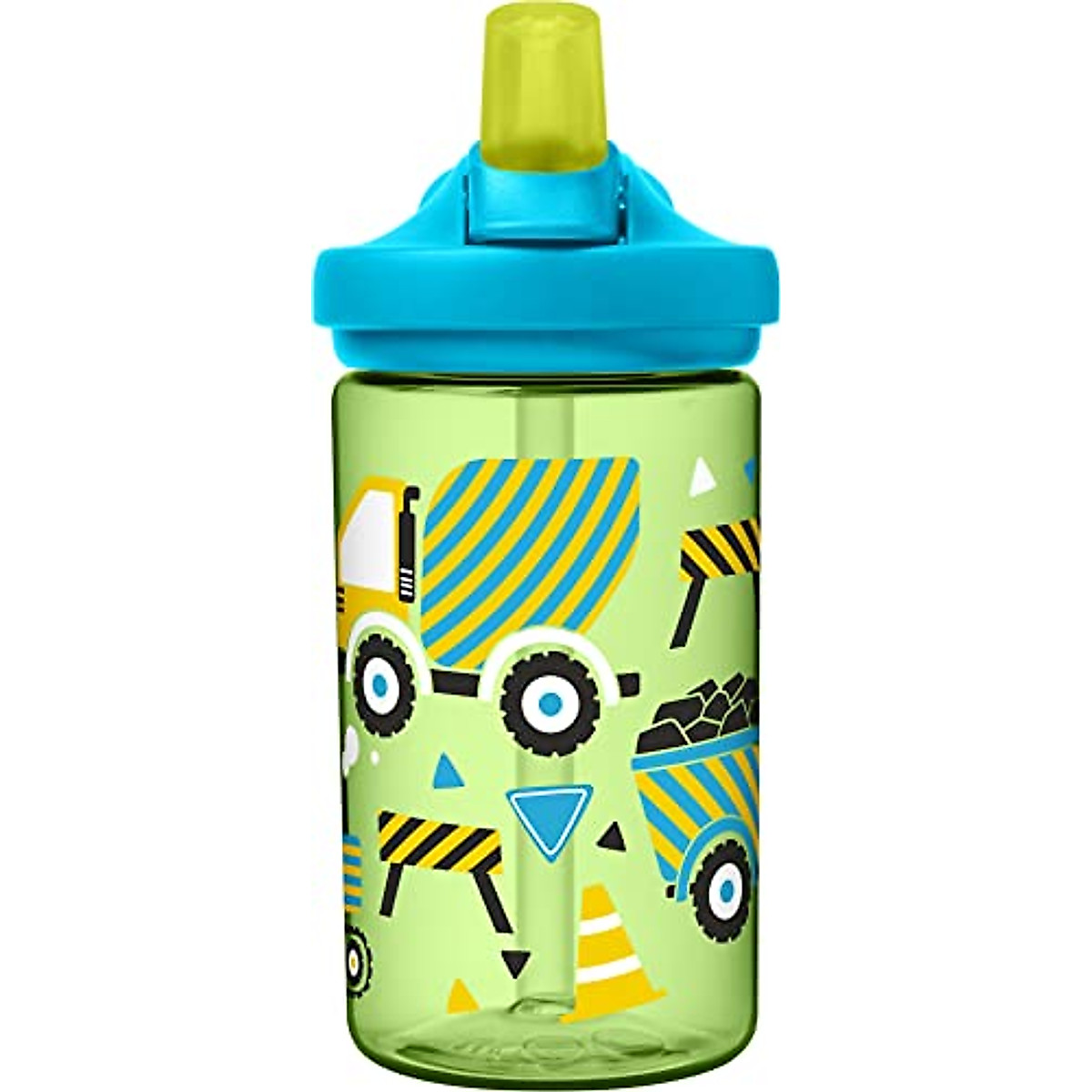 CamelBak Eddy+ 14 oz Kids Water Bottle with Tritan Renew – Straw Top, Leak-Proof When Closed, Building Rocks