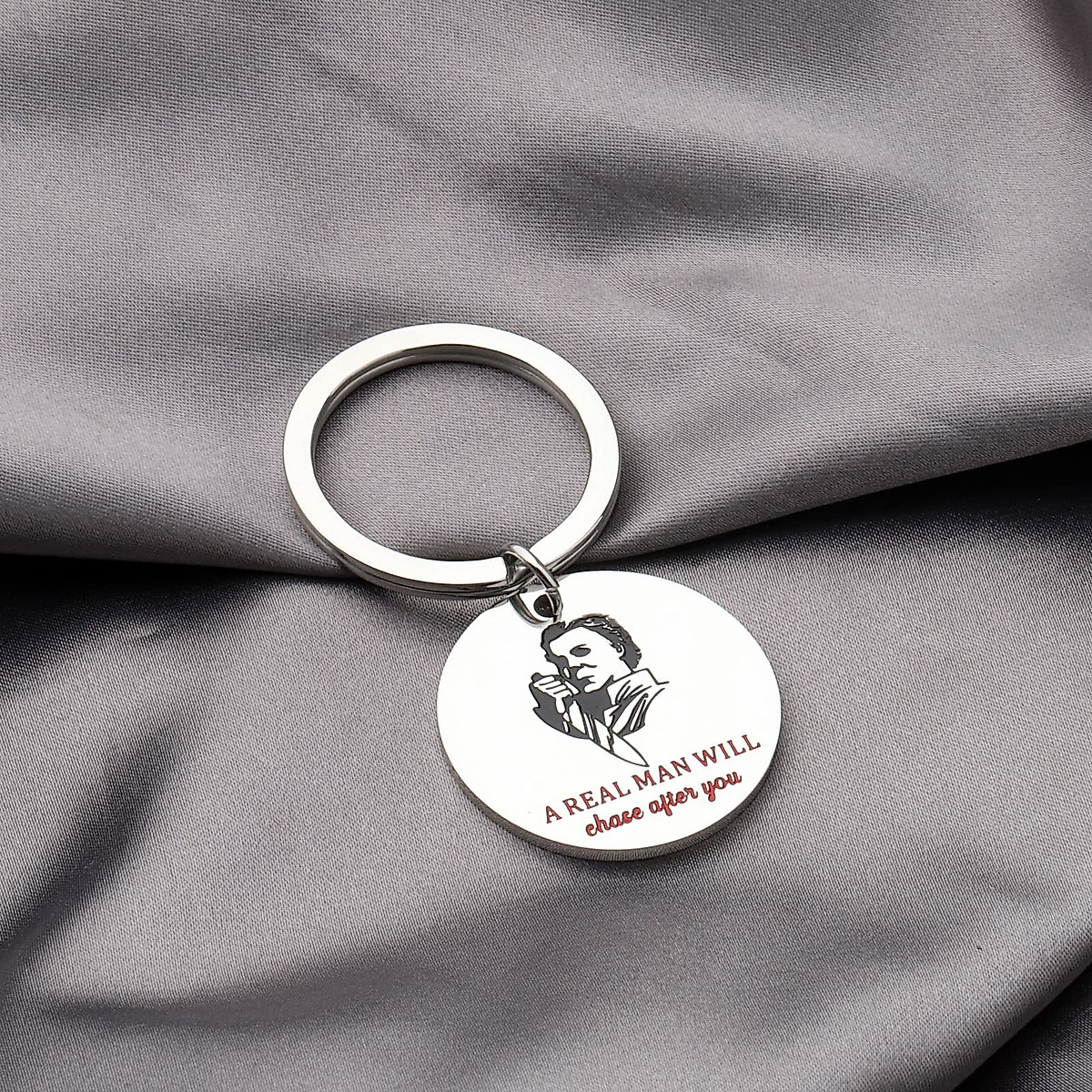 TIIMG Halloween Scary Horror Gift Slasher Keychain Horror Movie Fans Gift Gifts for Women (chase after you)