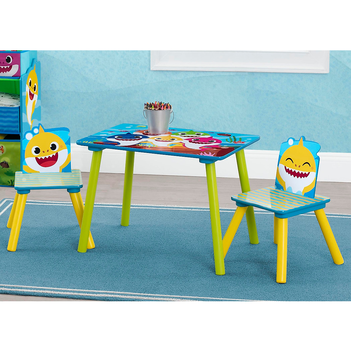 Baby Shark Table and Chair Set by Delta Children, Blue