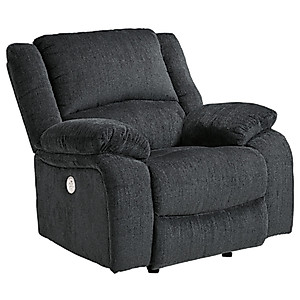 Signature Design by Ashley Draycoll Contemporary Power Rocker Recliner, Dark Gray