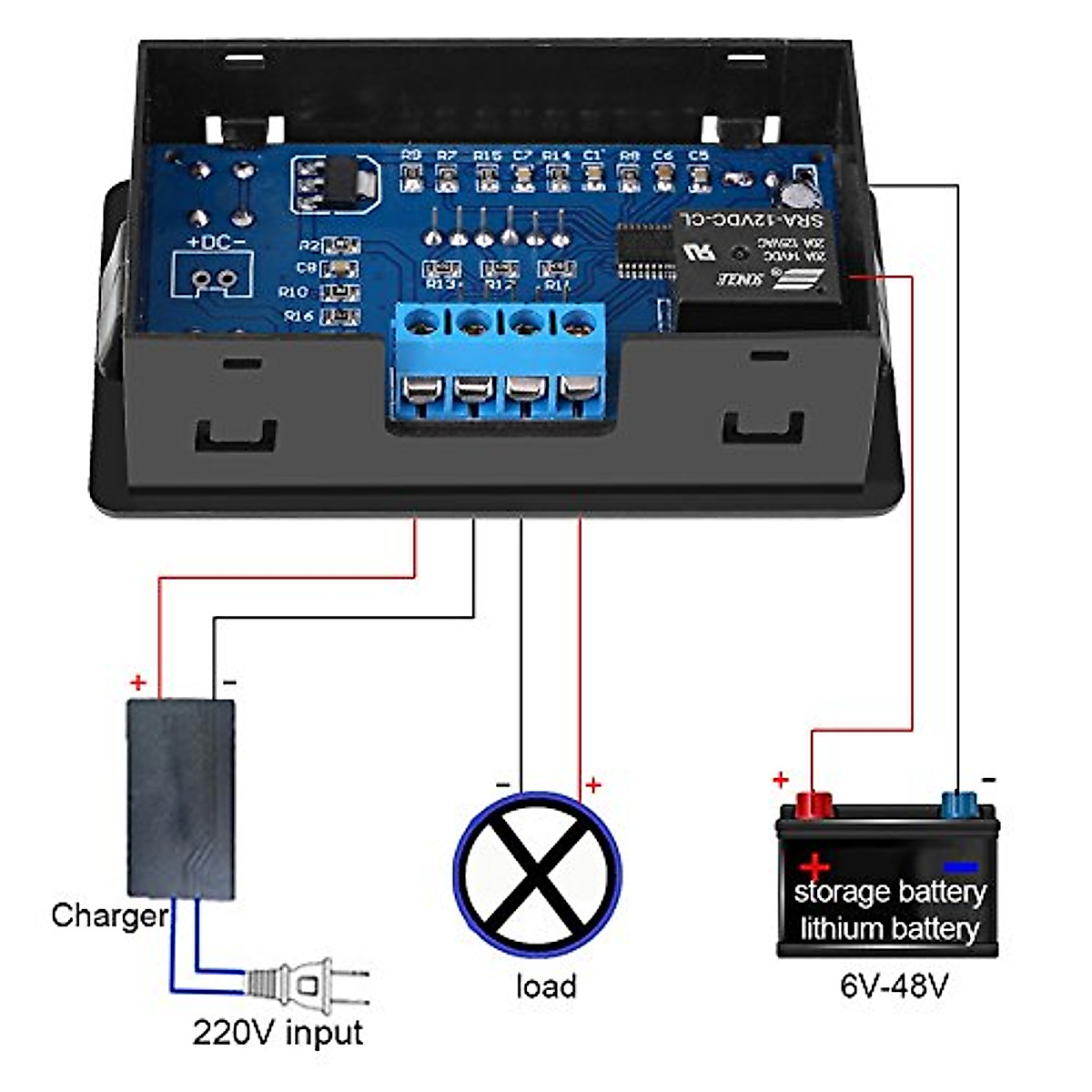 6-48V Battery Charge Controller Under Voltage Control Over Discharge ...