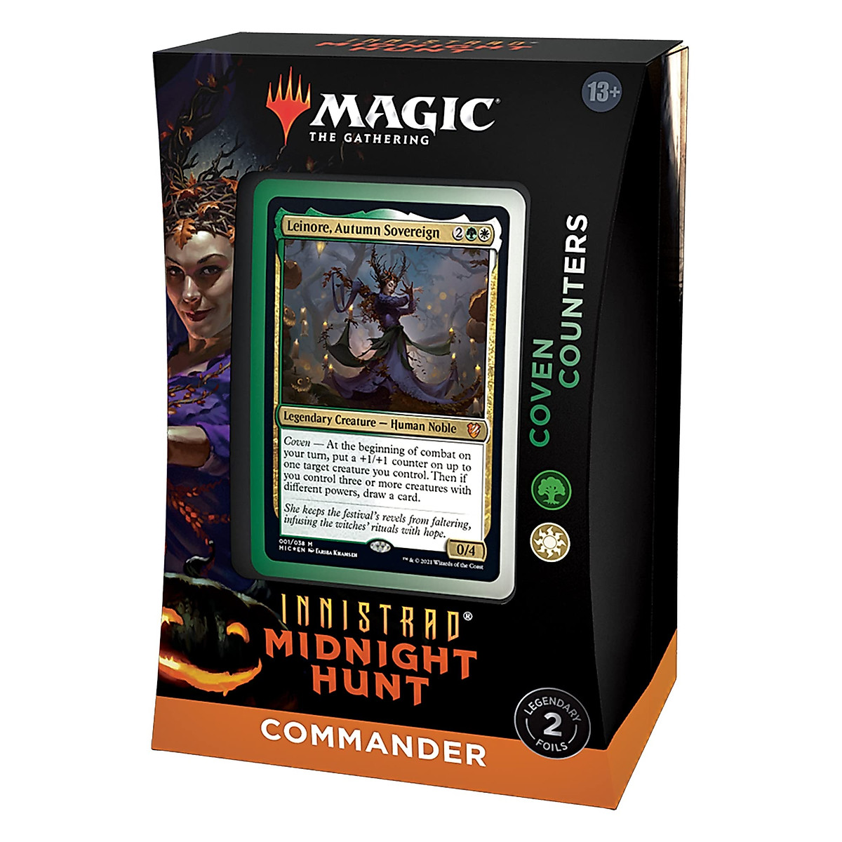 Magic: The Gathering Innistrad: Midnight Hunt Commander Deck – Coven Counters (Green-White)