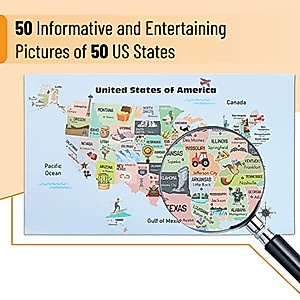 Mr. Pen- United States Map for Kids, 14.5”x 24.6”, Us Map for Kids Learning, Map of Usa, Wall Maps, Usa Map Poster, Map of the United States, Kids Map United States, Maps for Kids of The United States