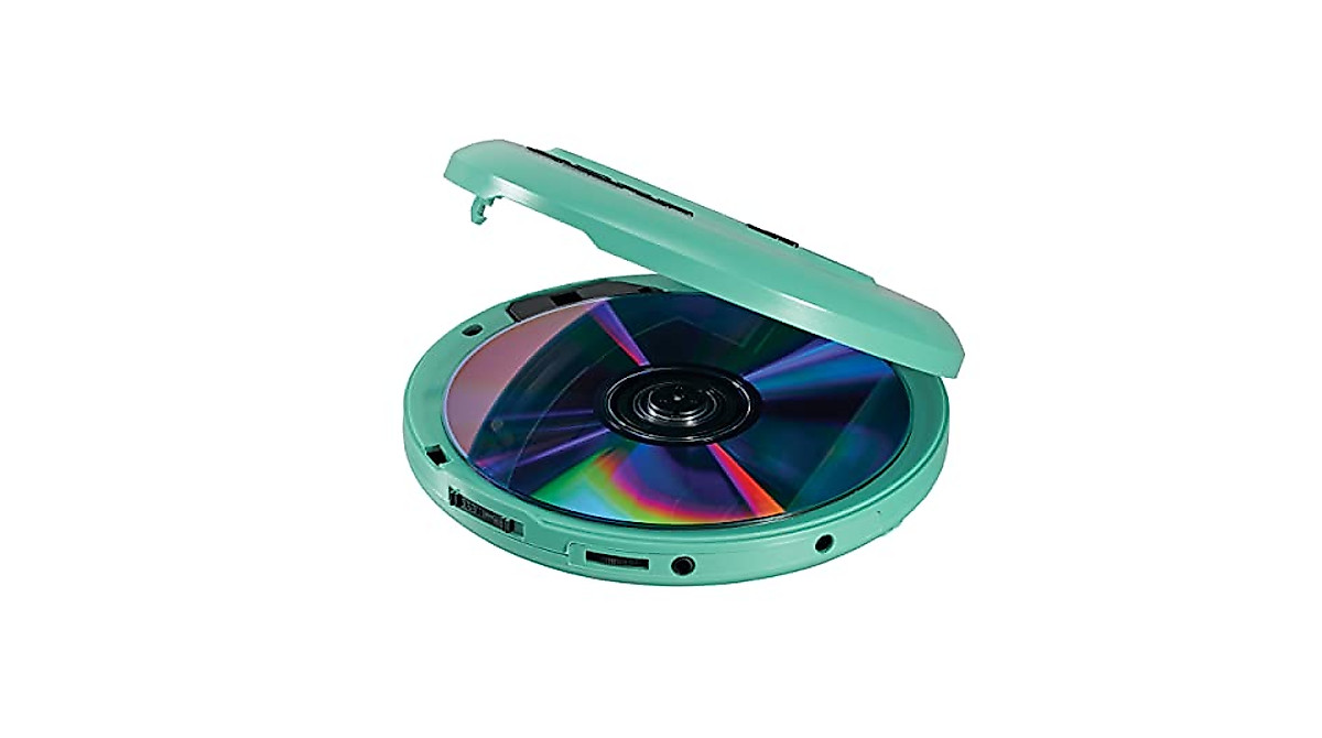 Jensen CD-65 Teal Portable CD Player with Radio & Bass Boost