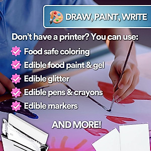 paper2eat Frosting Sheets Premium (Icing Sheets) 8.5“ x 11“ – 24 count – White Edible Printer Paper