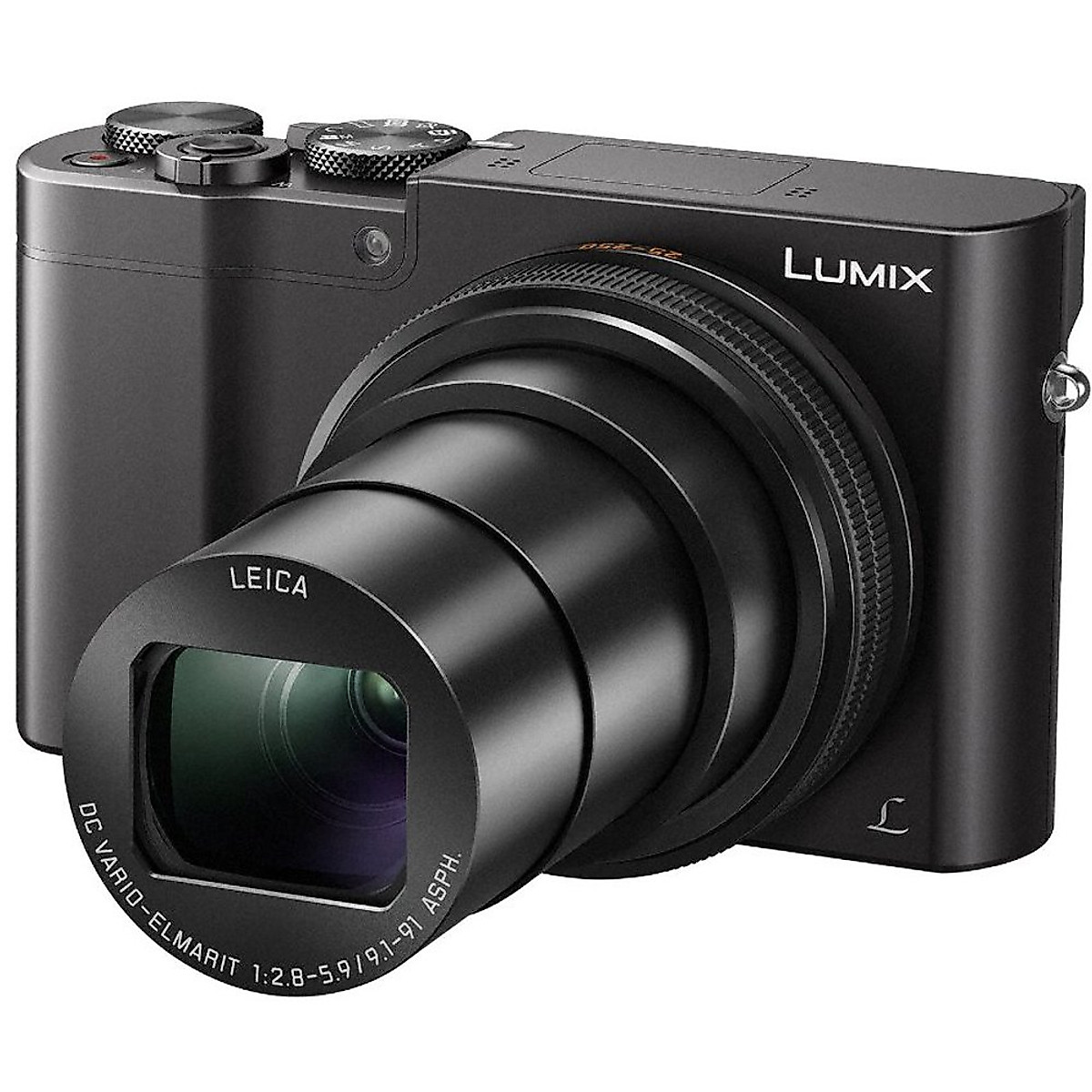 Panasonic LUMIX DMC-ZS100K 20 MP Digital Camera (Black) + 64GB Dual Battery Deluxe Accessory Bundle