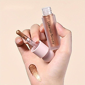 GECOMO Liquid Contour Beauty Wand Face Highlighter Bronzer Makeup Stick, Dewy Finish, Moisturizing Silky Smooth Texture 0.25 Oz/ 7.5ml - 01 MOONLIGHT