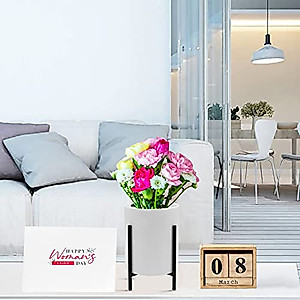 Pgyeb 2 PCS Silverware Holder for Countertop, with Black Metal Frame Kitchen Spoon and Fork Holder, Robust Silverware Caddy 4.7*3.15 inch Black