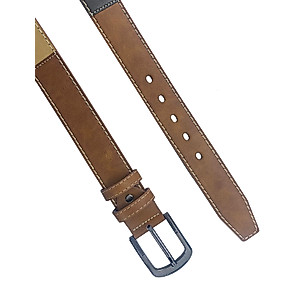 URAMAN Cowboy Embossed Leather Belts For Men With Buckle Western Country Belts for Jeans Pants Dresses Casual