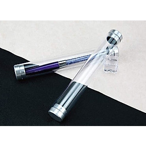 Coshar Transparent Acrylic Cylinder Tube Pen Cases Clear Tube Containers Small Storage Case for School Office Supplies (10pcs)