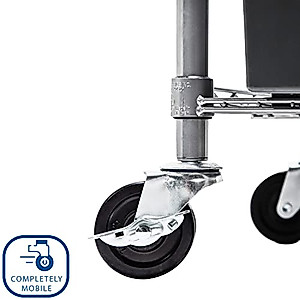 Seville Classics Heavy Duty NSF Bin Rack Solid Steel Wire Shelving Storage Unit, Patented Organizer for Garage, Warehouse, Office, Restaurant, Classroom, Kitchen, Gray, Includes 21 Bins