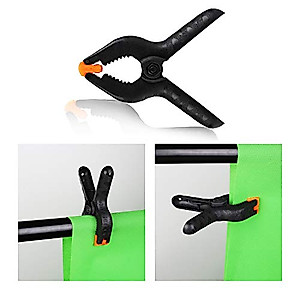 HPUSN Backdrop Stand - 10ft x 7ft Adjustable Photoshoot Backdrop - Photo Backdrop Stand for Parties - Backdrop Includes Travel Bag, Sand Bags, Clamps - Photo Video Studio