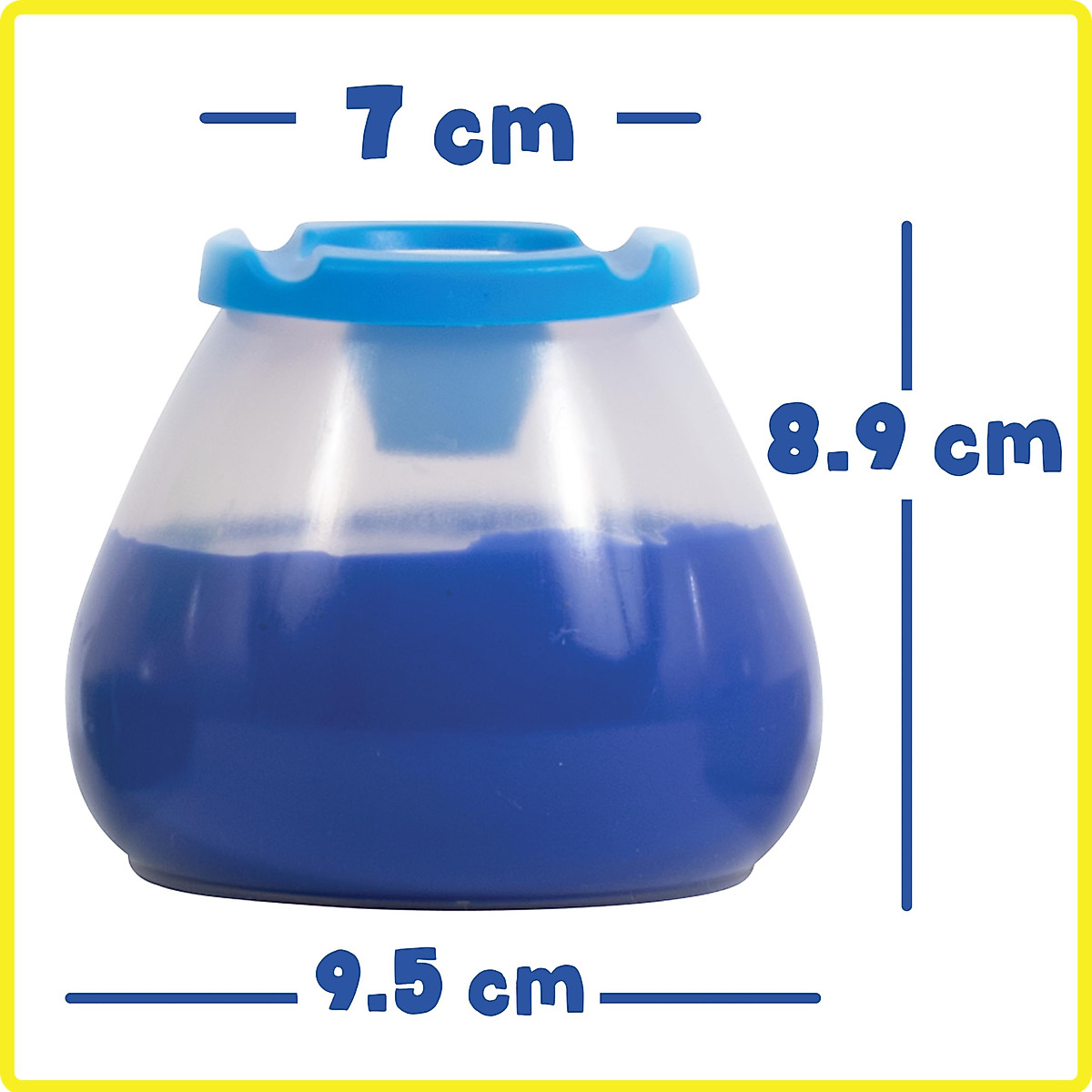 READY 2 LEARN No Spill No Tip Paint Pots - Set of 6 - Spill-Proof and Tip-Proof Paint Containers for Kids - Clear, Cone-Shaped Pots, Colored Lids and Paint Brush Rests