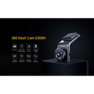 360 Dash Cam, 1296P FHD Car DashCam, 160° Wide Angle Car Camera, Color Night Vision, Built in WiFi GPS, Support Google Map, 24hr Motion Detection Parking Mode, Loop Recording(SD Card Not Included)