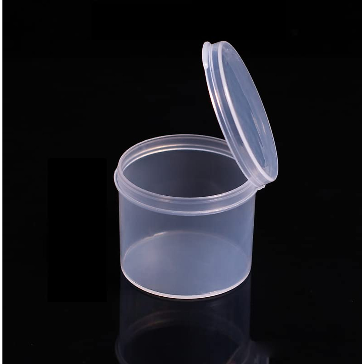 YSJJZRL 10 Pcs Plastic Clear Cylinder Storage Containers Case with Lids for Storage of Small Items, Crafts, Jewelry, Hardware