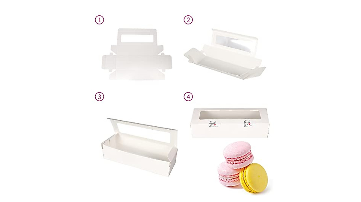 30 Pack Macaron Boxes for DIY Baking Gifts