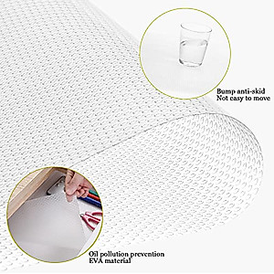 2 Pack Shelf Liner, BetterJonny Non-Adhesive EVA Refrigerator Mat Scalable Cupboard Liner Non Slip Waterproof Clear Kitchen Drawer Shelf Liner for Kitchen Shelf Pantry（17.7 x 59 inch，Clear）