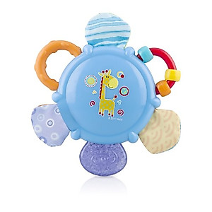 Nuby Look-at-Me Mirror Teether Toy, Colors May Vary