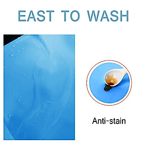 Kids Placemat for Dining Table, Baby Silicone Placemats for Kids Toddler Children Reusable Non-Slip Table Mats Baby Food Mats for Restaurant, 2Pack, Blue/Purple