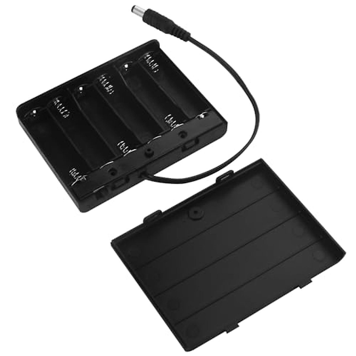 WMYCONGCONG 5 PCS 6x1.5V 9V AA Battery Holder Case Box with 2.1x5.5mm DC Male Connector and On/Off Switch