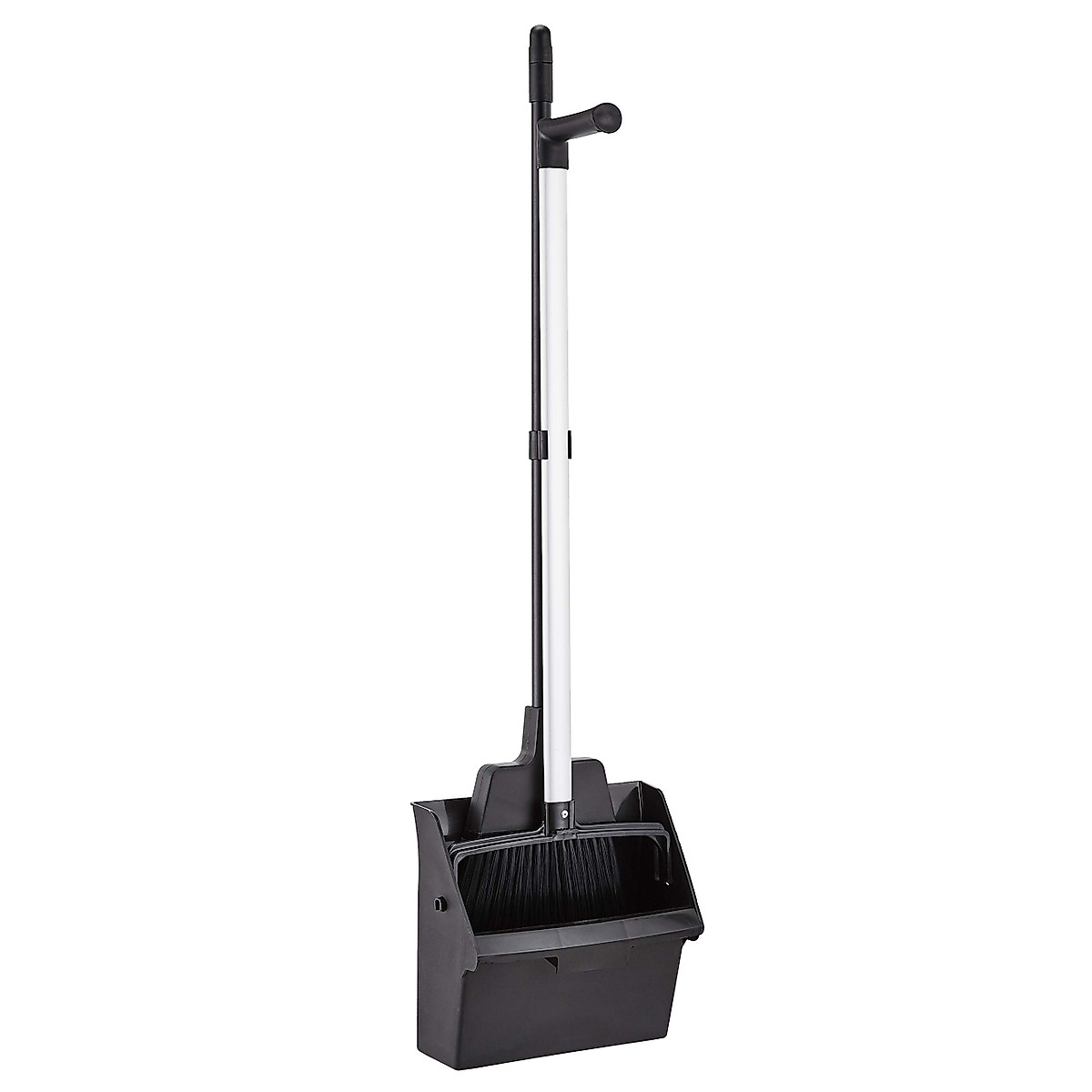 AmazonCommercial Lobby Dustpan With Broom Set, 6-Pack, Black, 11.57 in x 10.59 in x 38.86 in