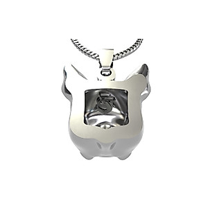 SC SWICK CREATIONS Boston Terrier Dog Head 925 Sterling Silver Pendant