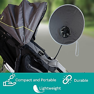 COOLSHADE UPF50 Sunshade by BUGGYGEAR - Easy Folding and Take with You Anywhere - Clamp it on a Chair or Baby Stroller - Collapsible, Compact, and Easy to Use - Protect Your Babys from The Sun