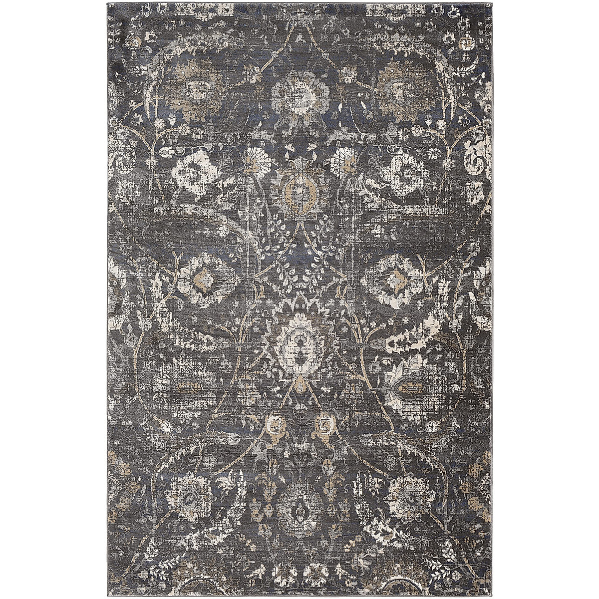Mark&Day Area Rugs, 4x6 Avellino Traditional Black Area Rug, Black Beige Carpet for Living Room, Bedroom or Kitchen (4'3" x 5'7")