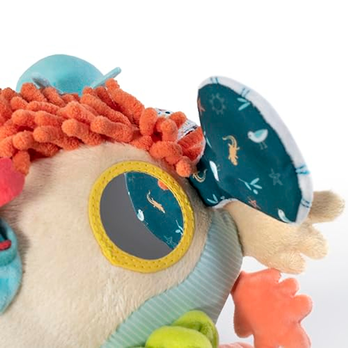 Miniland Sensorial Reef. Plush Rattle Toy for Infant and Toddlers with Many Different Sensory Stimulations. Fully Washable for Baby Teething. 2023 Toty Finalist