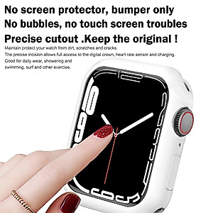 BOTOMALL Compatible with Apple Watch Bumper Case 41mm Series 9 Series 8 Series 7 Soft Flexible TPU Thin Lightweight Protective Cover for iWatch [NO Front Screen Protector]