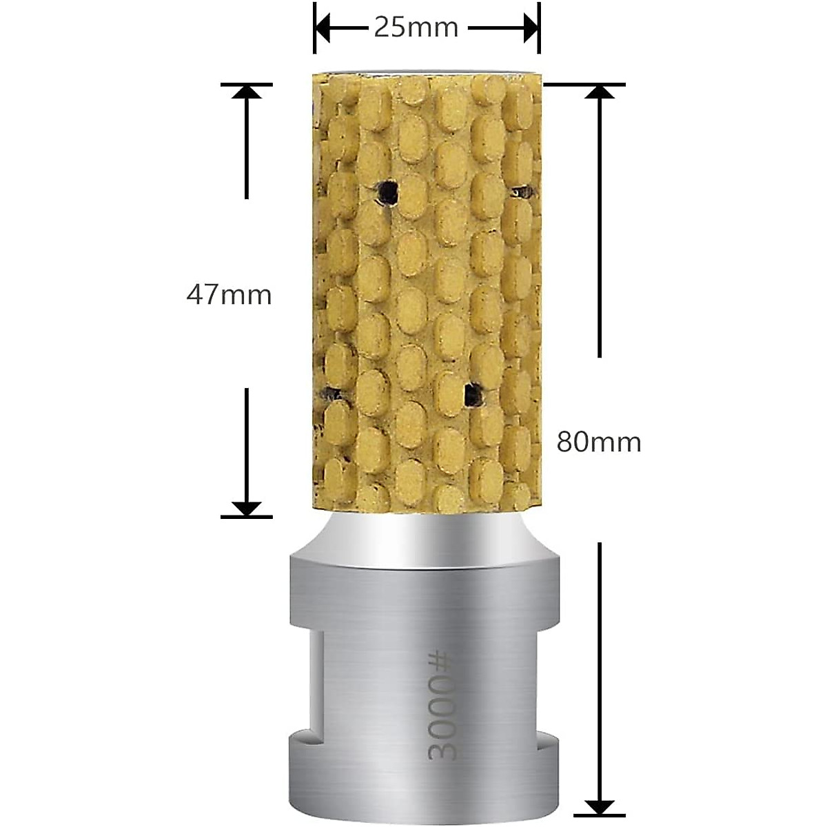 YDROWN 7Set 1” Wet Diamond Polishing Drum Wheels 5/8"-11 Thread for Granite Marble Concrete undermount Sink countertop