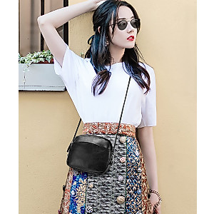 natyrlpog Crossbody Bag for Women Small, Cute PU Leather MINI Shoulder Purses, Fashion Messenger Phone Bag (black)