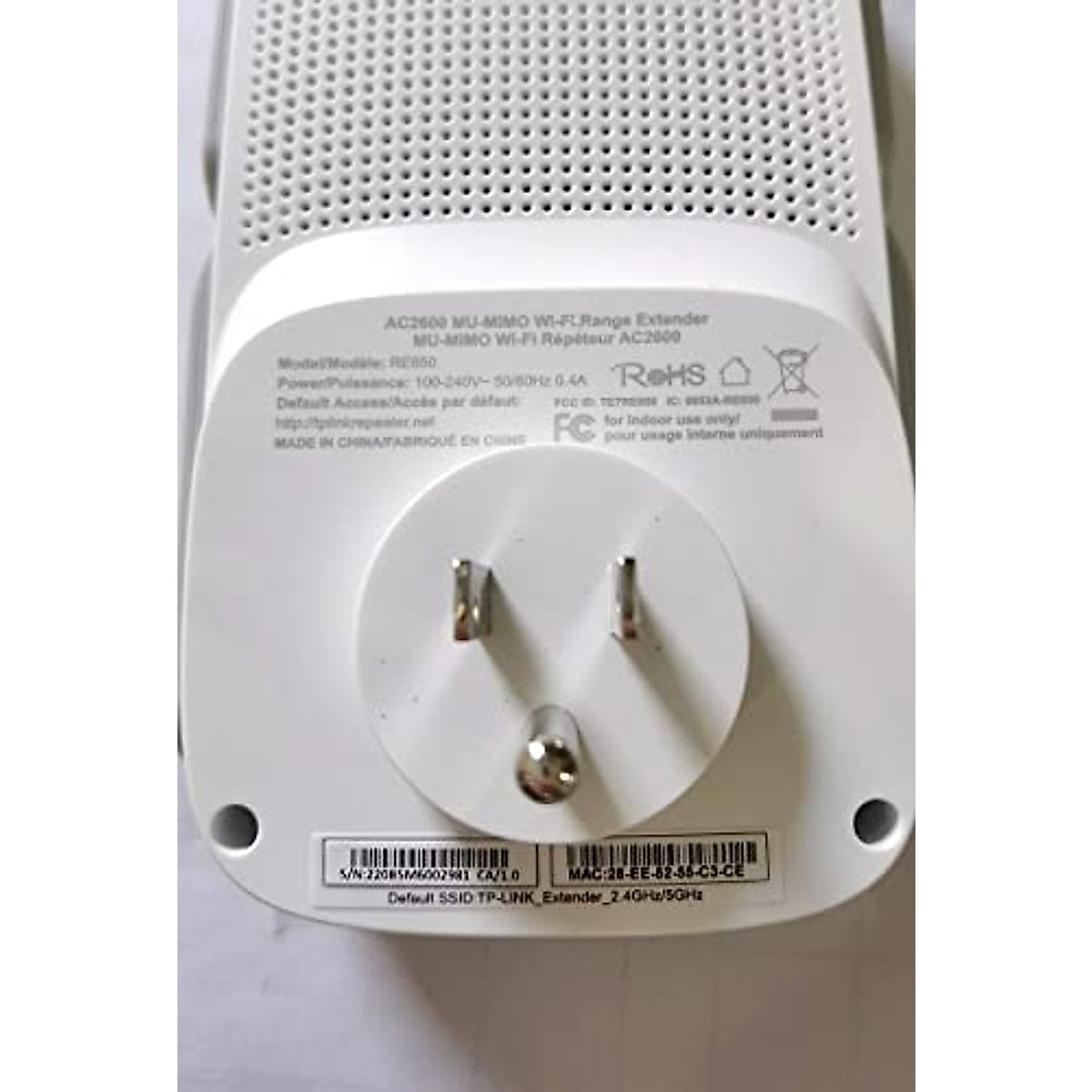 tp-link AC2600 Dual Band Wi-Fi Range Extender w/Gigabit Ethernet Port, Extends WiFi to Smart Home & Alexa Devices, 4x4 MU-MIMO (RE650) (Renewed)