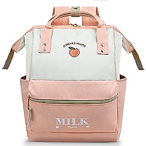 ZOMAKE Travel Laptop Backpack for Women Men:Anti Theft Water Resistant College School Bag - Computer Bookbag Business Work Backpacks Fits 15.6 Inch Laptop (Peach)