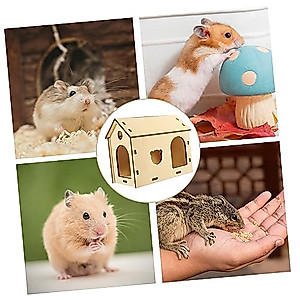balacoo House Mini Toys Wooden Toys cage Toy Accessories Rat nest Chinchilla cage Toy Rat Hideout Toys Chinchilla Hideout Home Rat Hideout Hamster The Swing Wooden cage Decorate