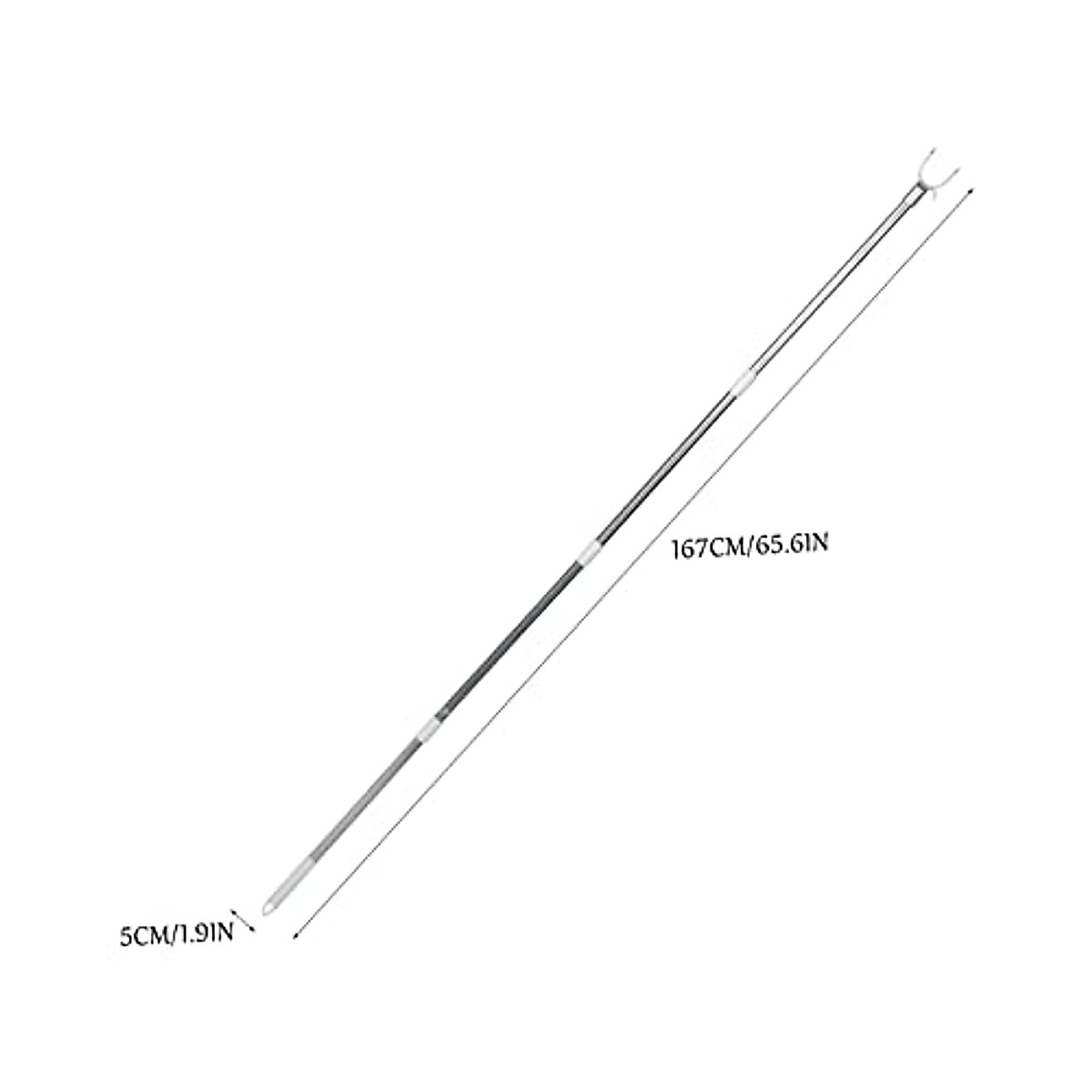 Cabilock 3pcs Clothing Shelf Cm Rod Utility Steel Outdoor Reacher Curtain Reach Retractable Hanger Pole Clo Stainless Adjustable Clothes Telescopic Wardrobe Poles Reaching with Long