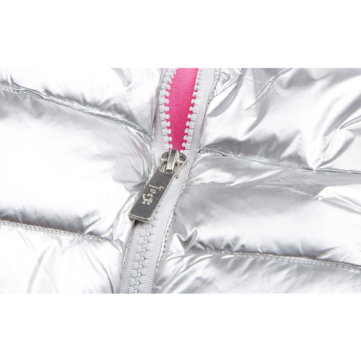 Mud Kingdom Toddler Kids Hooded Vests Jackets Zip-up Lightweight Casual Warm Autumn Winter Silver White 4T