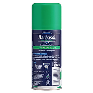 Barbasol Soothing Aloe Thick and Rich Shaving Cream, 7 Ounce, Pack of 6